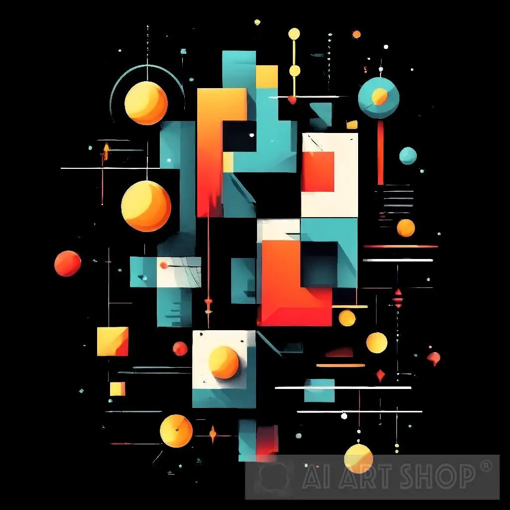 Disrupt Reality: A Neon Geometry Spectacle in AI-Generated Art.