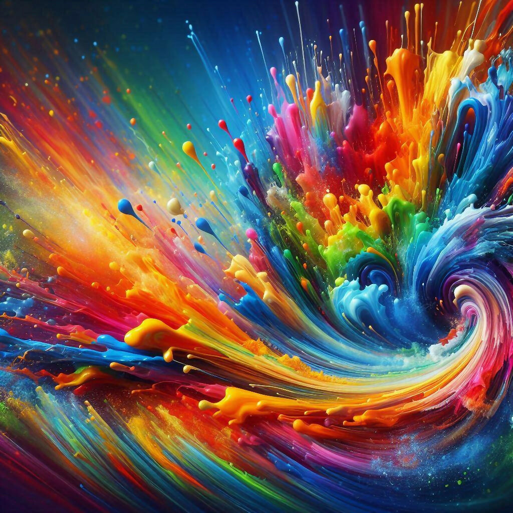 Vibrant Rainbow Paint Splash No. 1