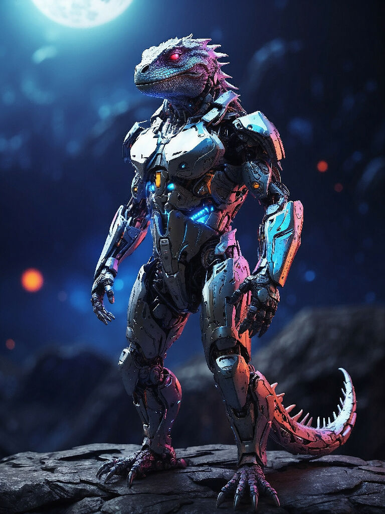 Lizard in cyborg body #4