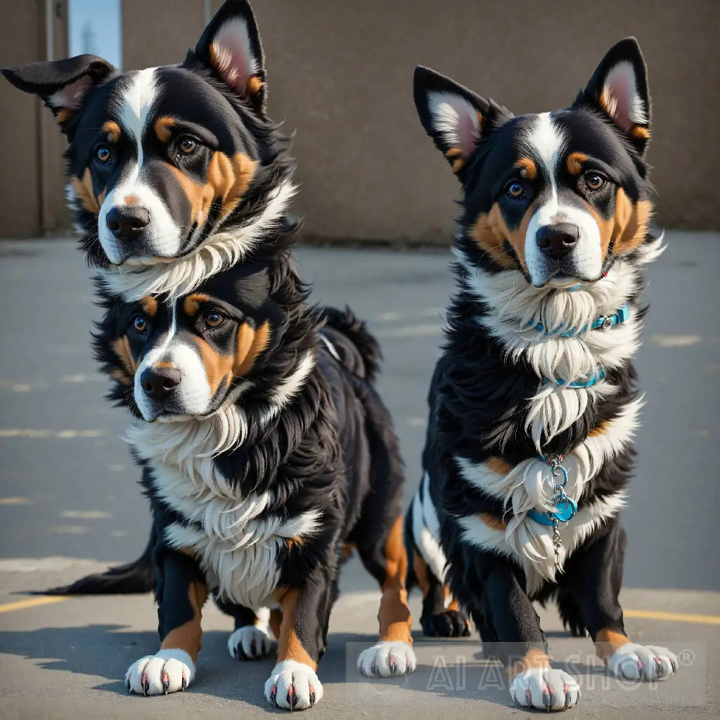 dogs, dog brothers, dog of friends, dog walking, side walk dogs, ur...