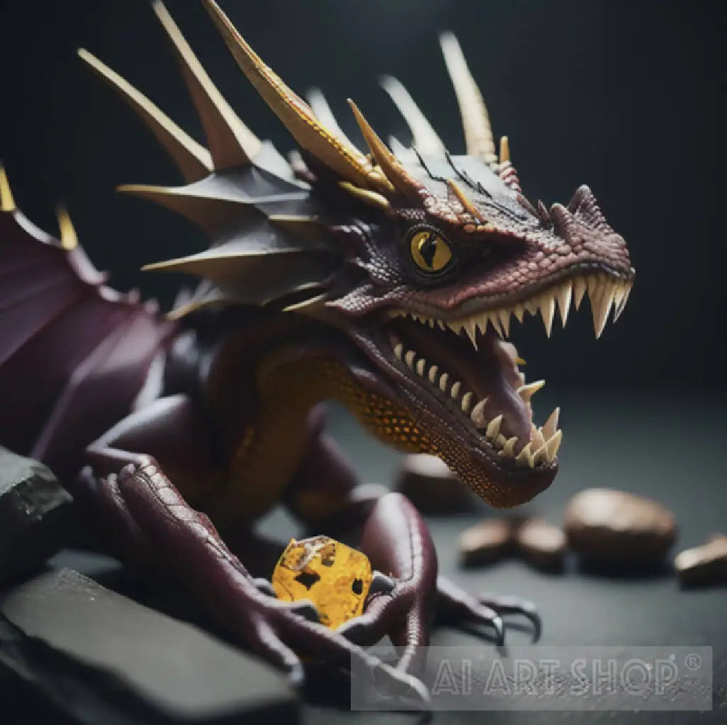 Dragon protects treasure