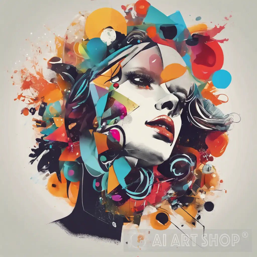 Graphics Creative girl Facial details Unique design Personal impres...