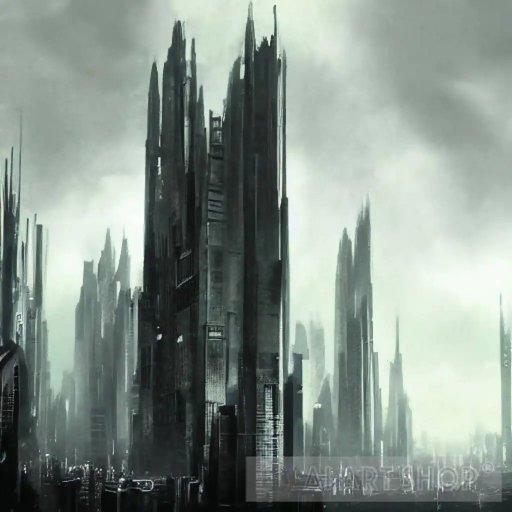 Dystopian, Dystopia, City, Landscape, Dark, Buildings, Grey
