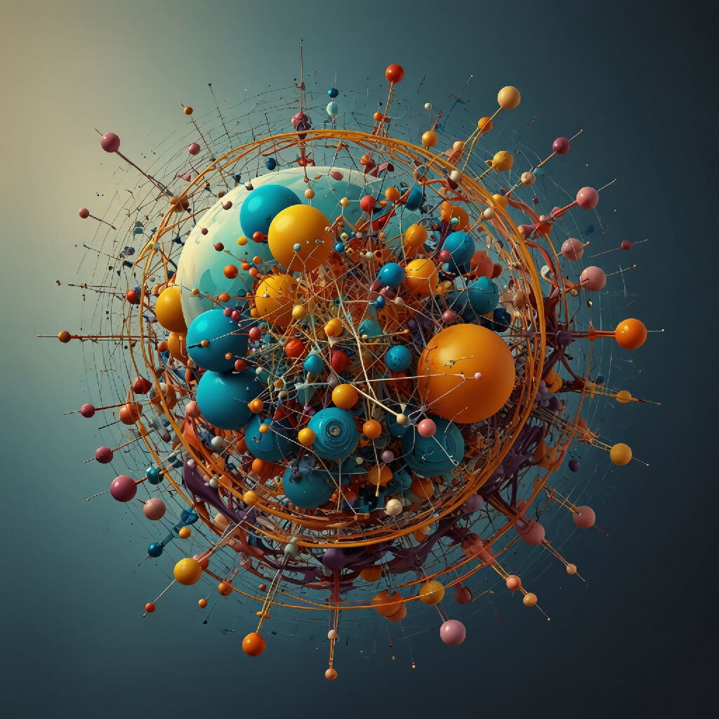 "Spherical Harmony" - Intricate Digital Abstract Sphere Art