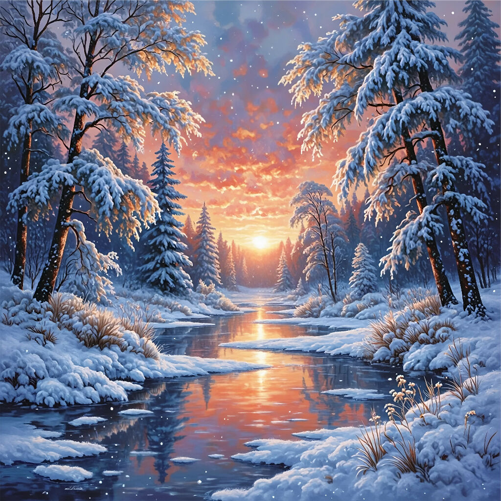 Peaceful winter scene