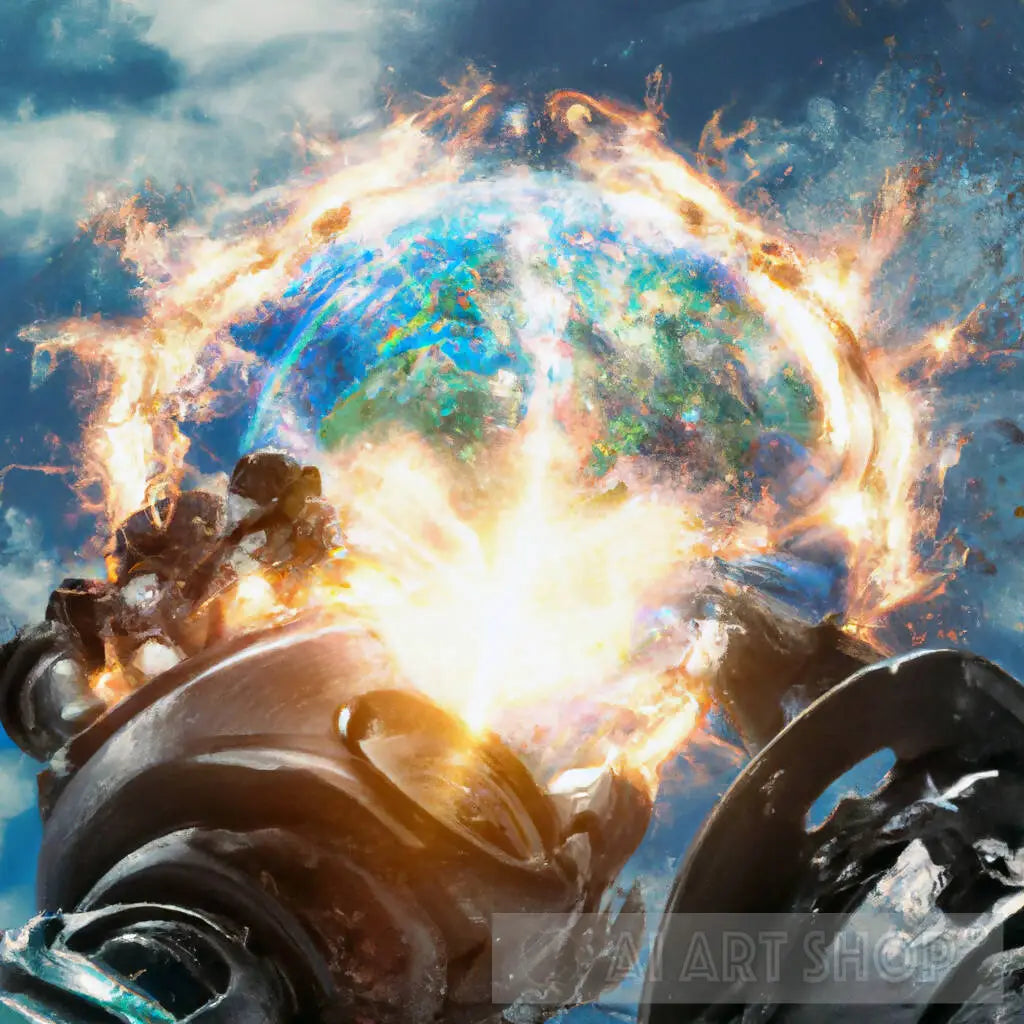 Earth Dies Screaming: Sci-fi comic book style AI generated art pain...