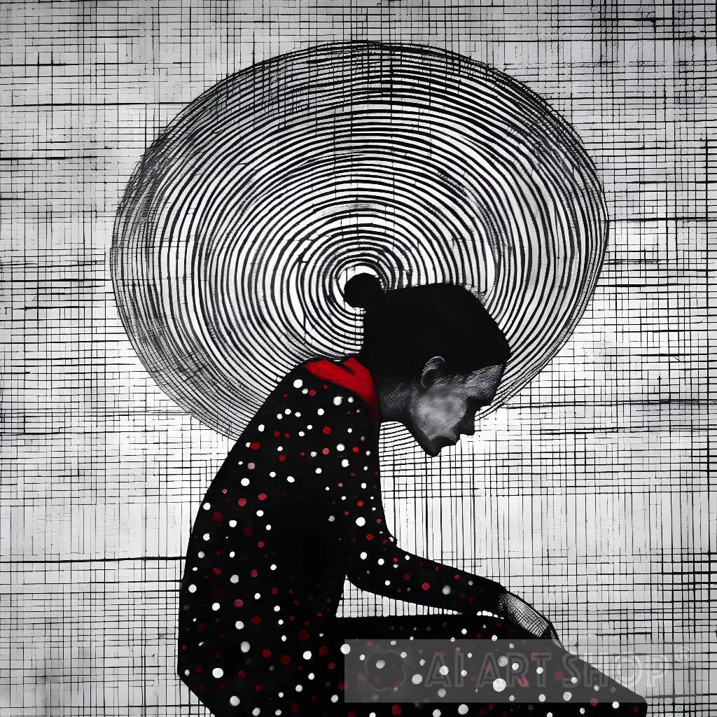 Echoes of Silence Artwork - Grief and Loss in Minimalist Charcoal