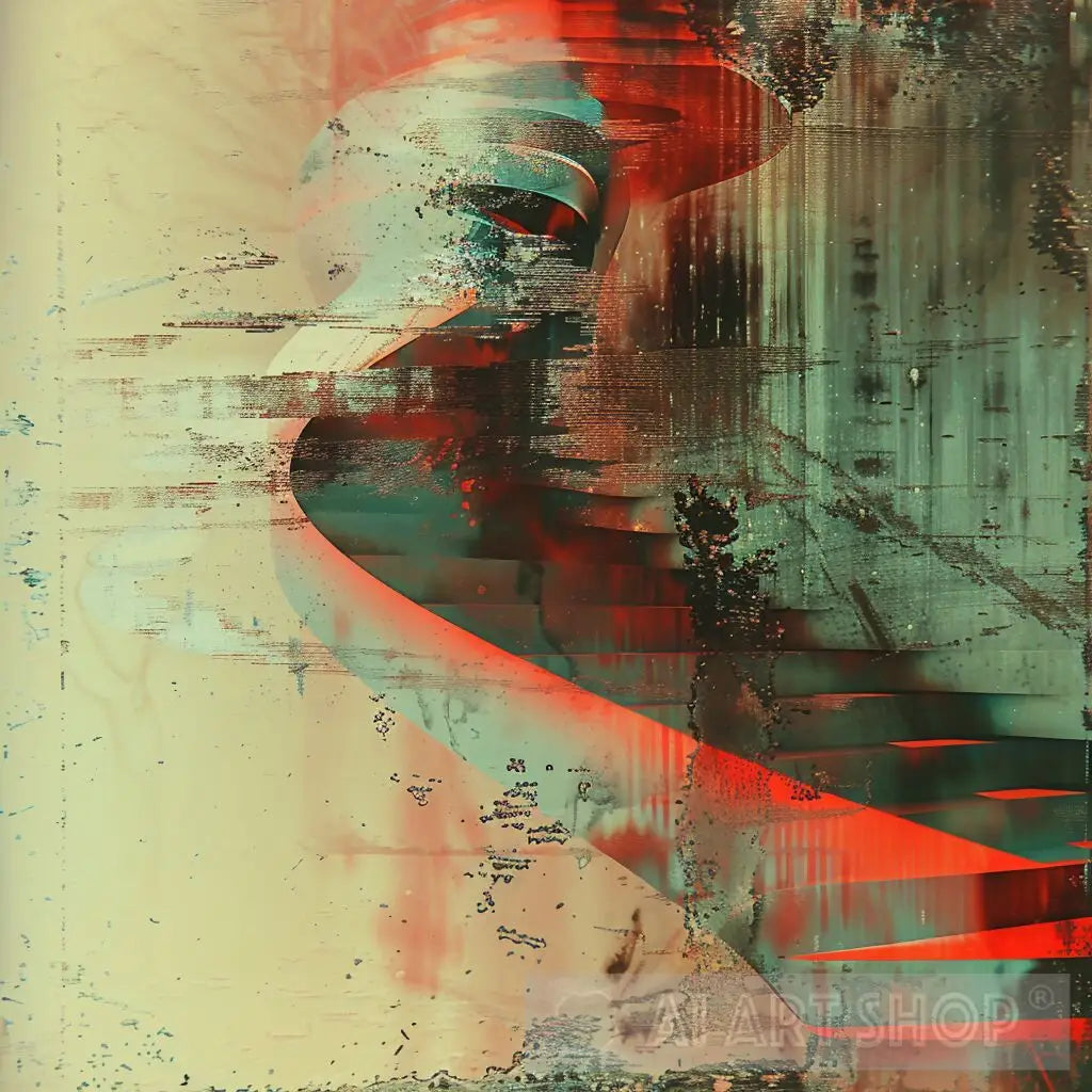 Echoes of the Spiral: Abstract Digital Art with Dynamic Colors and ...