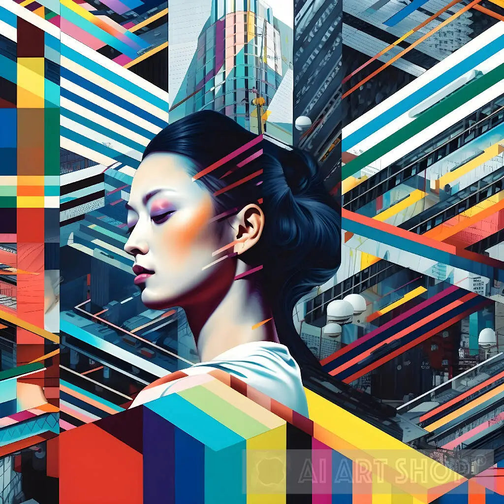 Edges of a City: Contemporary AI Art with Geometric Shapes and a Hu...