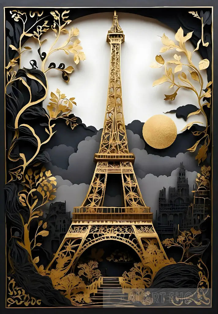 Eiffel Tower metal wall art