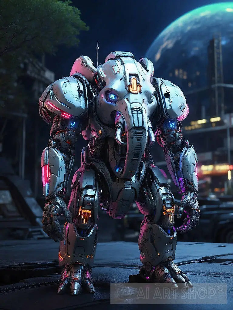 Elephant in cyborg body #1