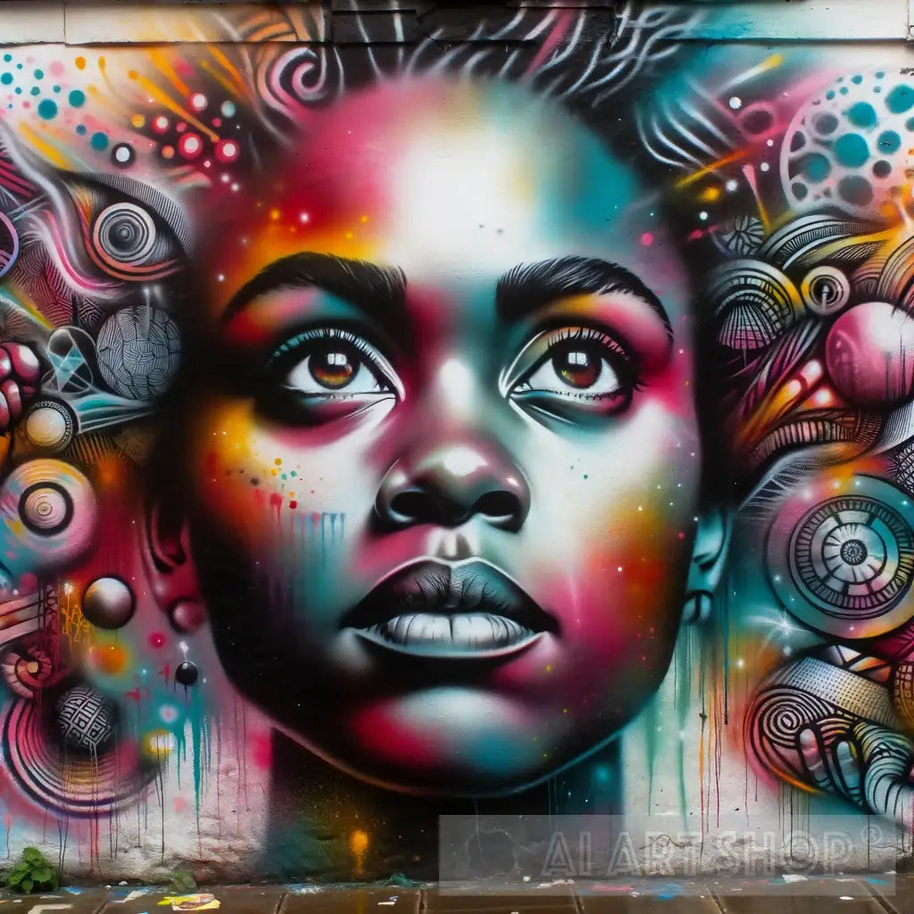 Street Art - Empowered Vision: Gaze of Grit