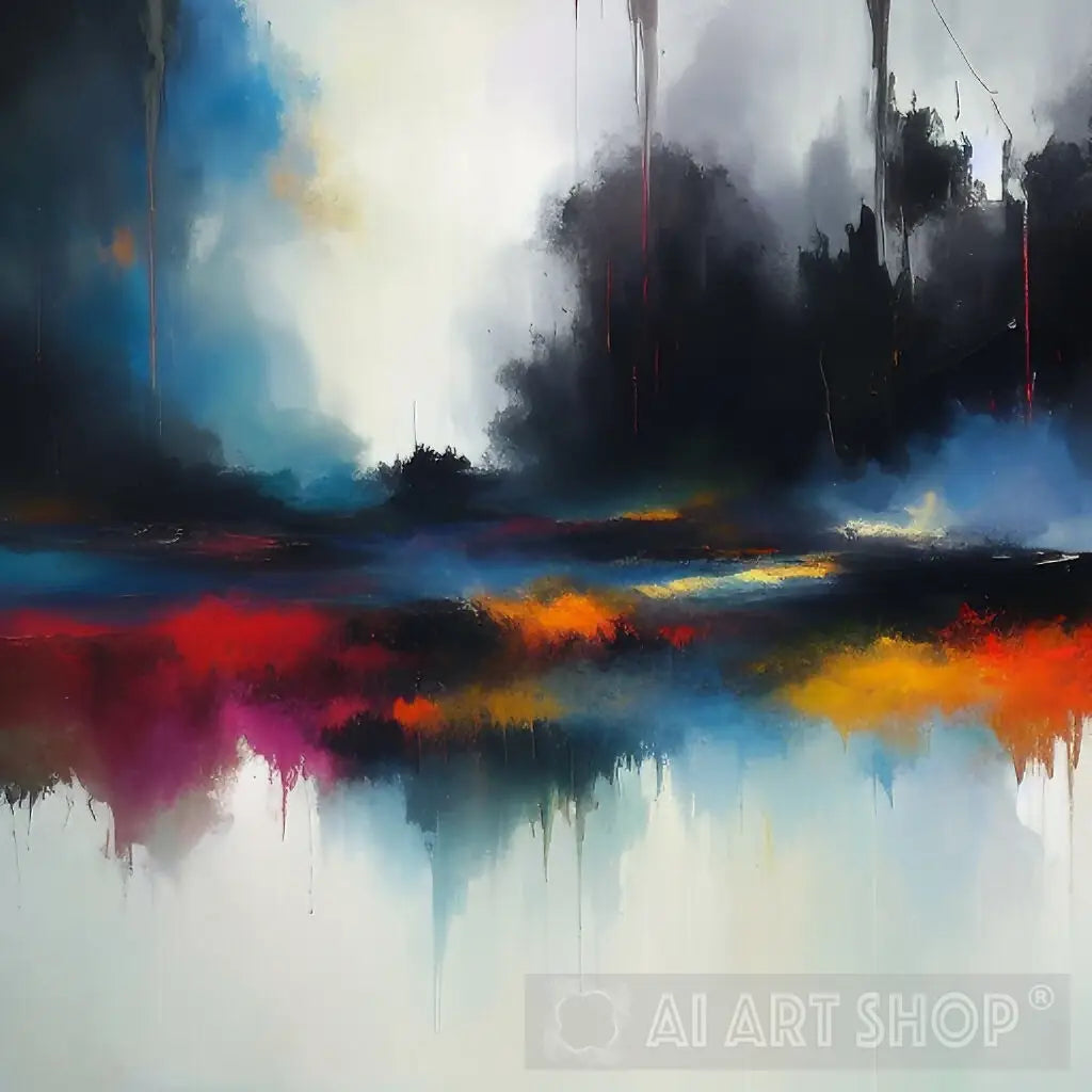 Dreams, abstract, emotion, joy, endless, infinity, void, oil painting