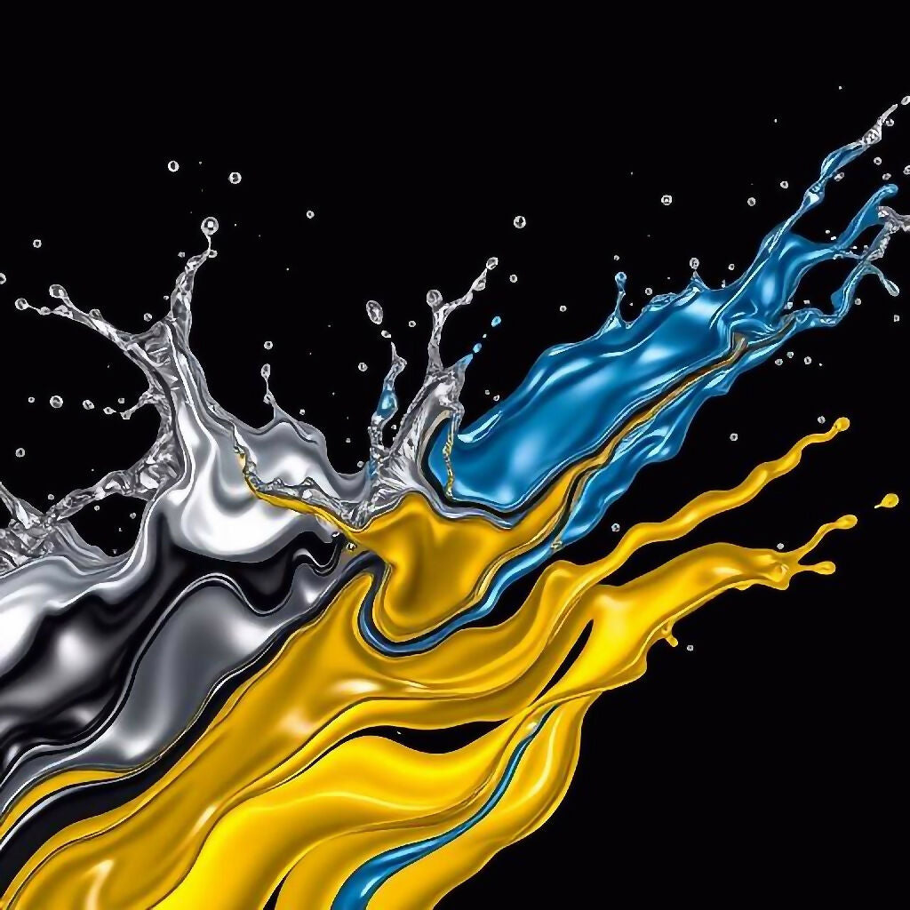 Colorful Dynamic Paint Splashes No. 5