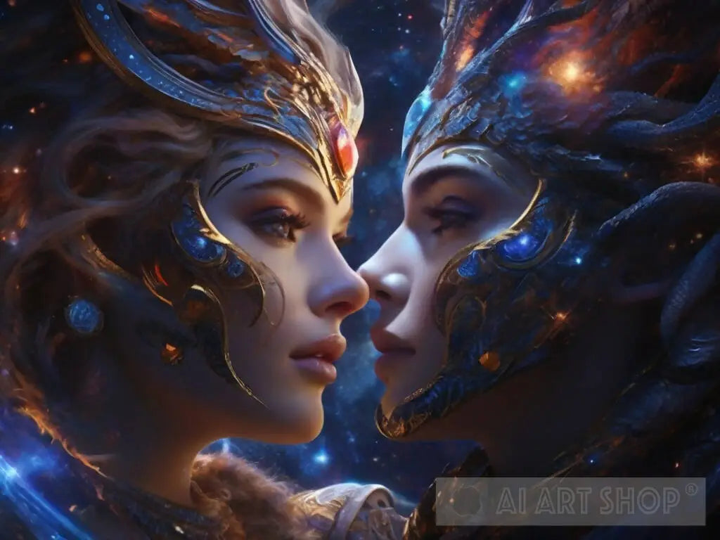 Celestial Love Symphony - Everlasting Cosmic AI Romance