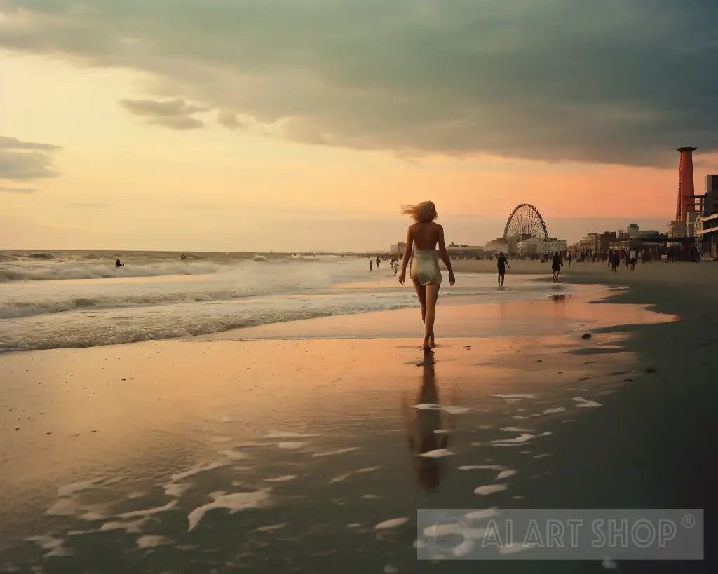 Ethereal Sands: A Glimpse into Coney Island's Vintage Oasis
