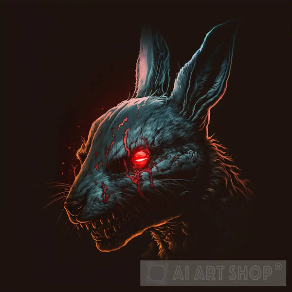 bunny, scarred, demon, evil, rabbit