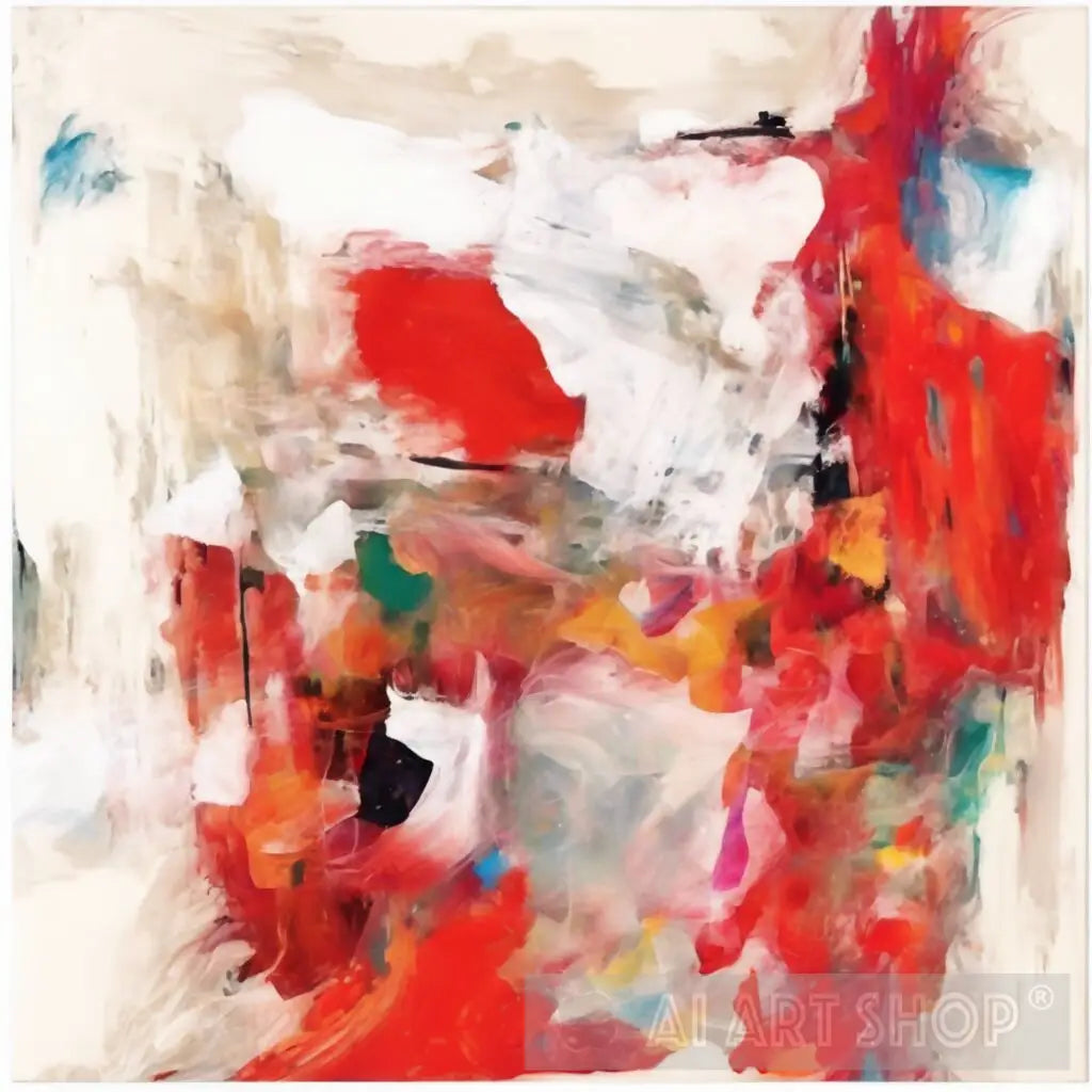 Heroic Red Vibrant Abstract Painting