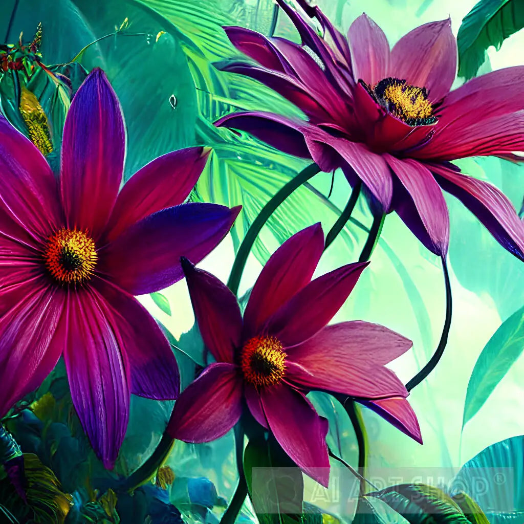 Exotic jungle flower