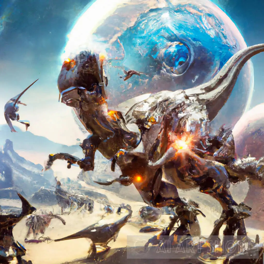 Extinction Rebellion: Comic book style sci-fi art painting depicts ...