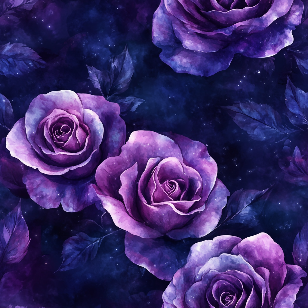 Purple roses art