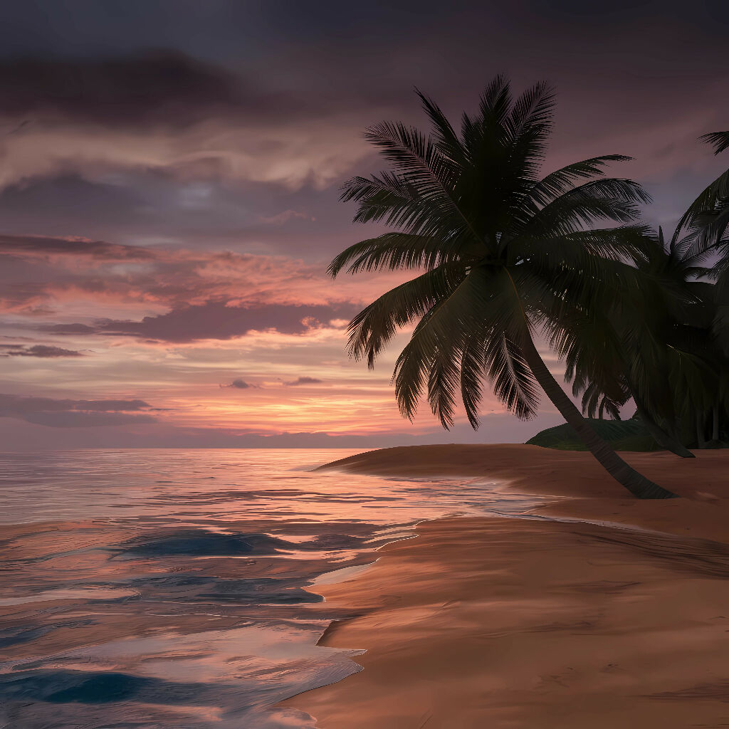 Deserted Island Sunset