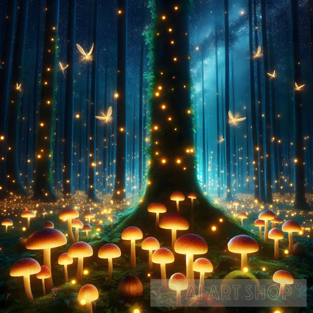 Fairy Forest, Wall Art, Magical, Enchanting, Ethereal, Fantasy, Whi...