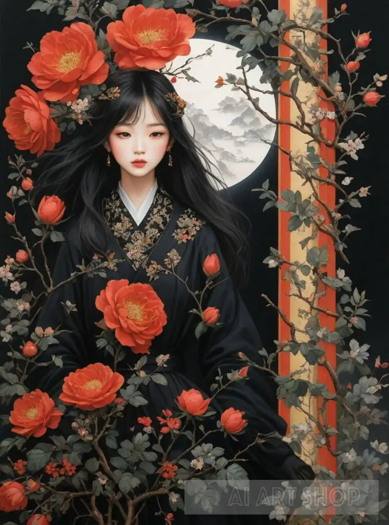 Fantasy women around roses