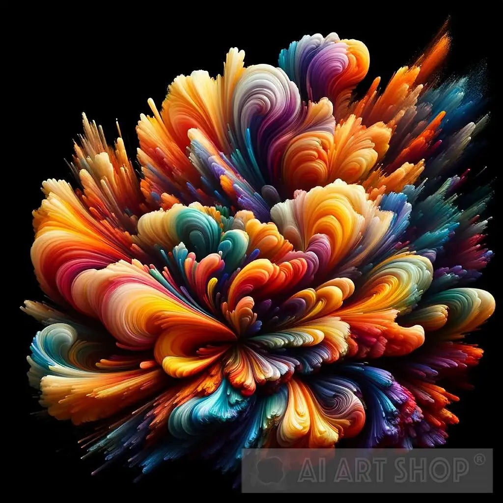 Abstrakte Kunst, Farbenexplosion, Kreativität, Modernes Design, Bun...