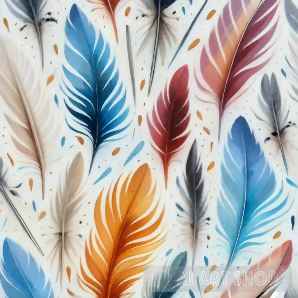 Feathers oil painting abstract painting art
