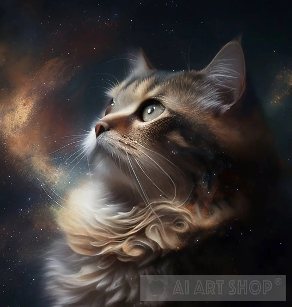 AI art Cat philosopher Deep thoughts Existentialism Mysteries of th...
