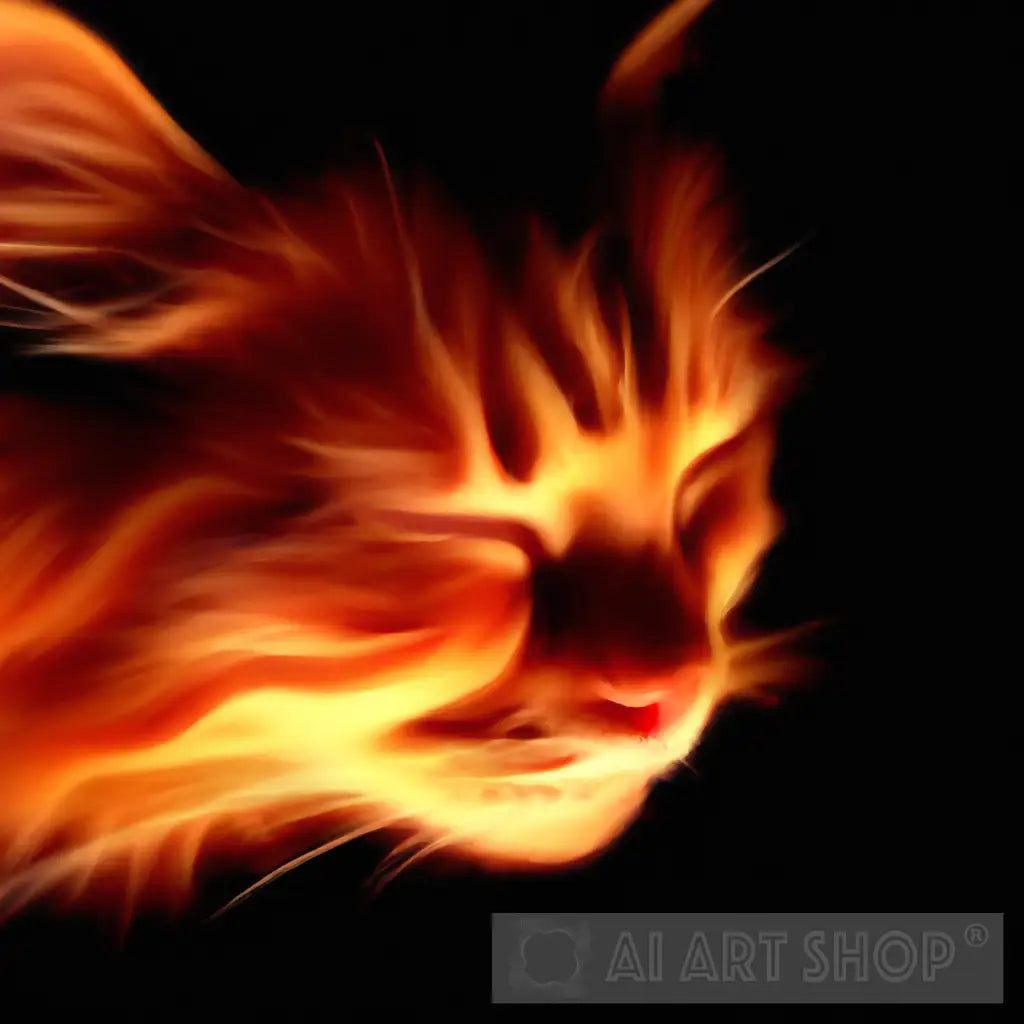 Fire, Fiery, Cat