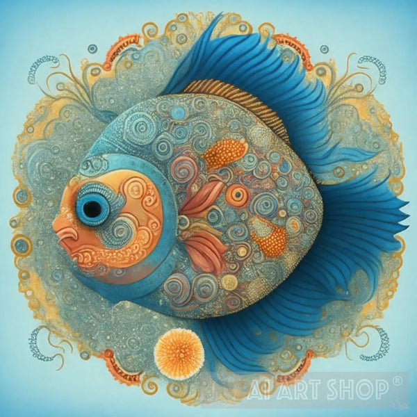 Fish mandala art