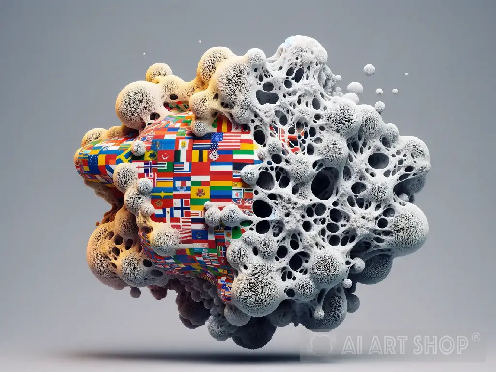 flag, planet, space, skull, sponge, abstract, unsettling, creative,...