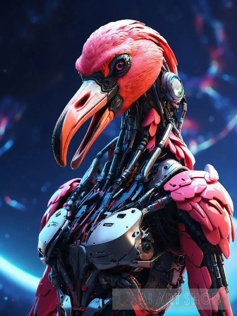 Flamingo in cyborg body #1