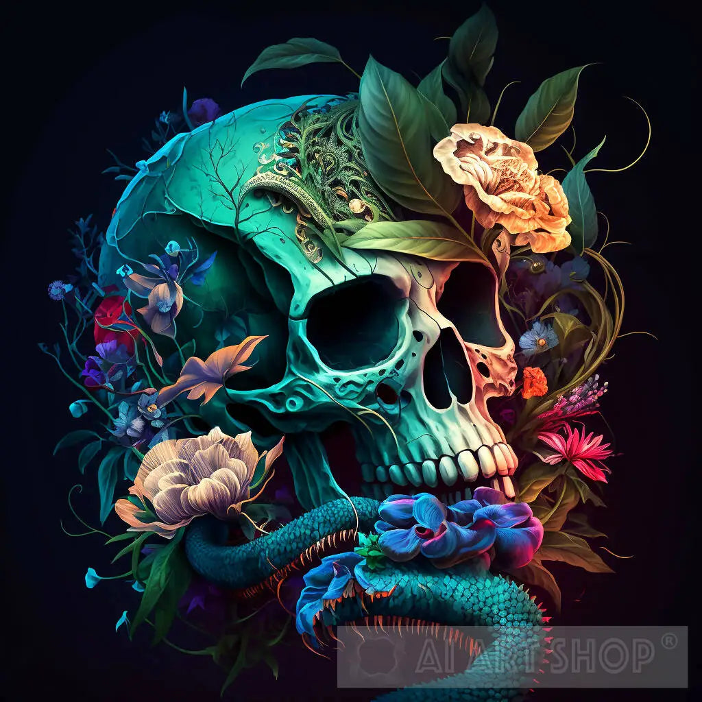 Floral Fantasy Skull