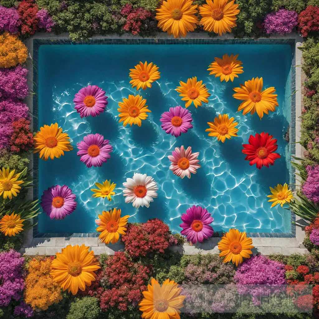 Buy “Floral Pool” AI art for sale