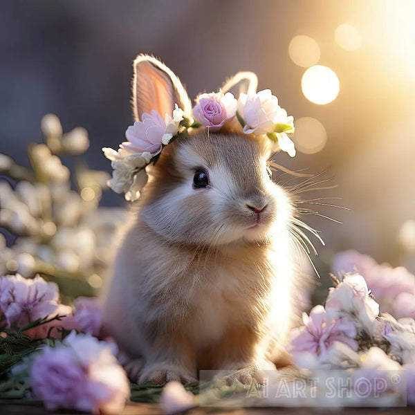 Flower Crown Bunny Rabbit 3