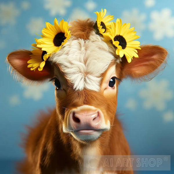 Flower Crown Cow