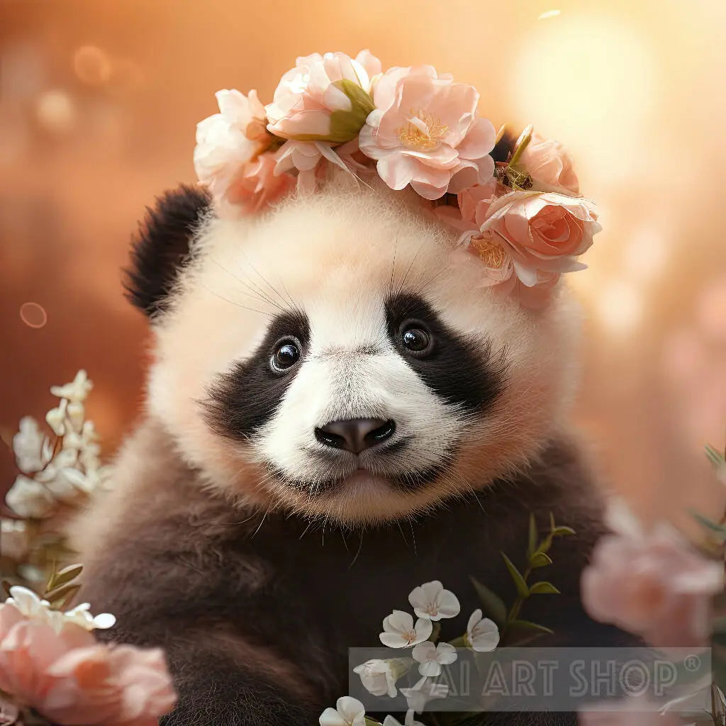 Flower Crown Panda