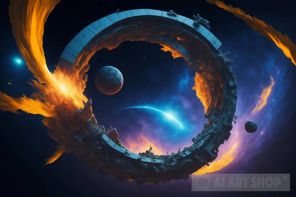 Flying City in Space