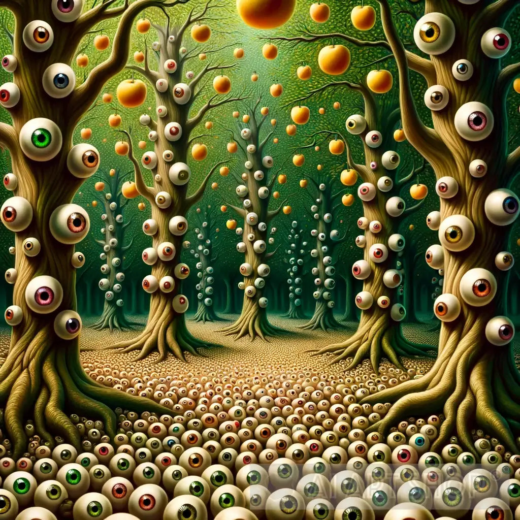 Surrealism Art - Forest of Illumination: Enchanted Woods