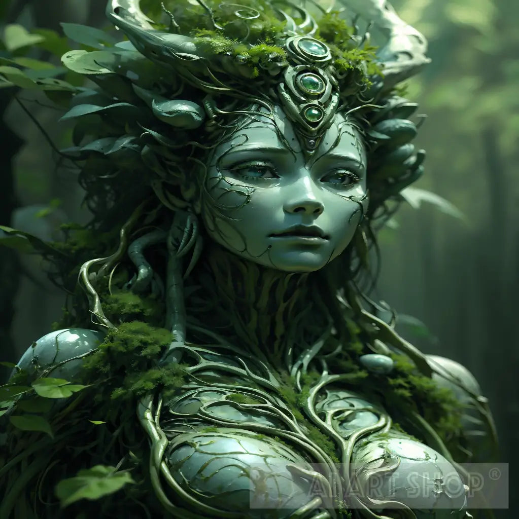 Enchanting+Forest+Spirit+Art+Print Mystical+Woodland+Guardian+Canva...
