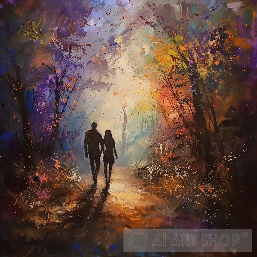 Forest Walk - Impressionist Realism