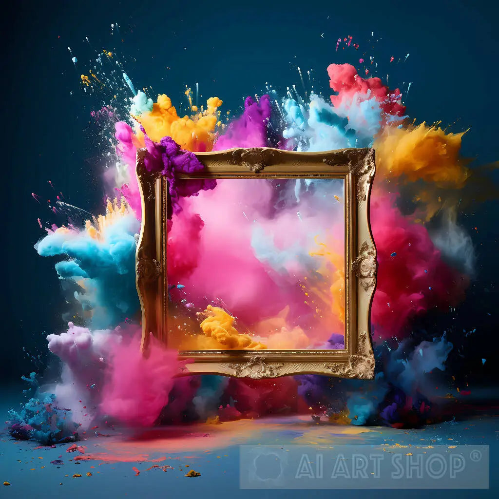 Frame with color exposion