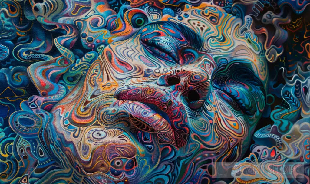 colours, artistic, art, face, dynamic, fantasy, make-up, paint, vib...