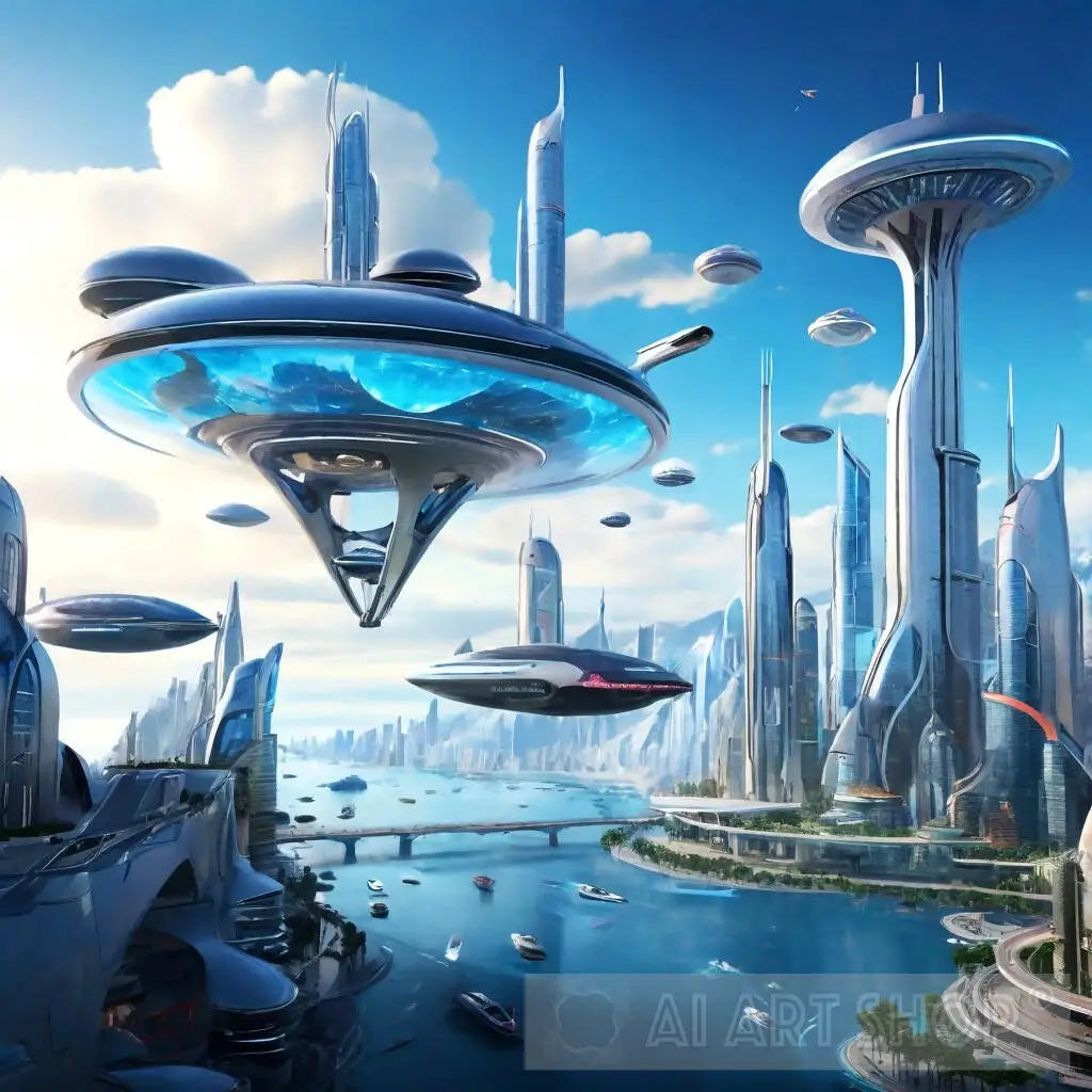 Futuristic Cityscape - Gravity-Defying Marvel