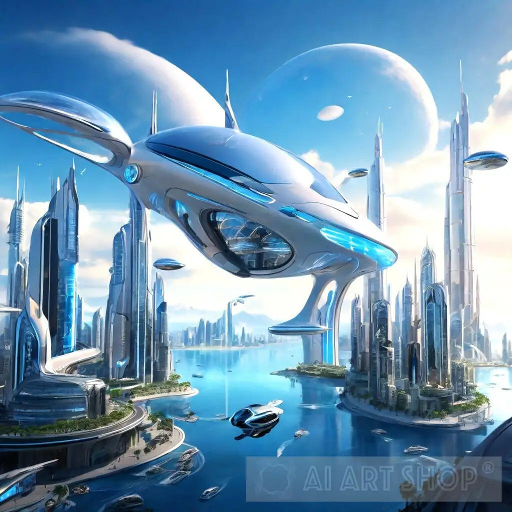 Futuristic Cityscape - Gravity-Defying Marvel