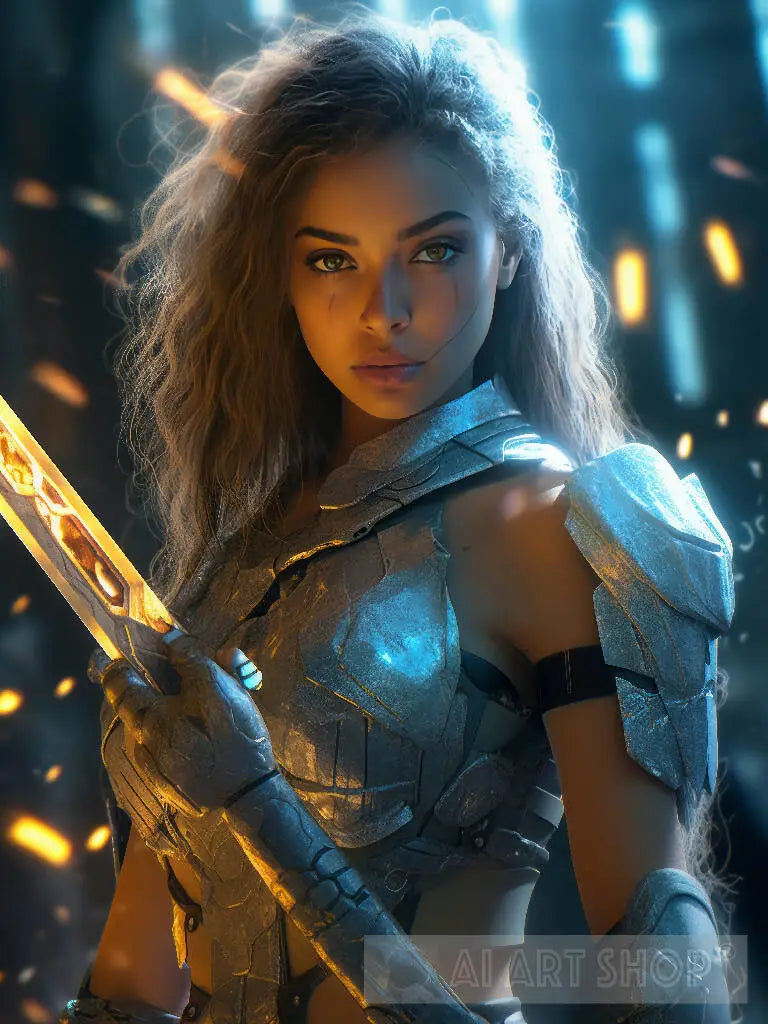 Futuristic Female Warrior