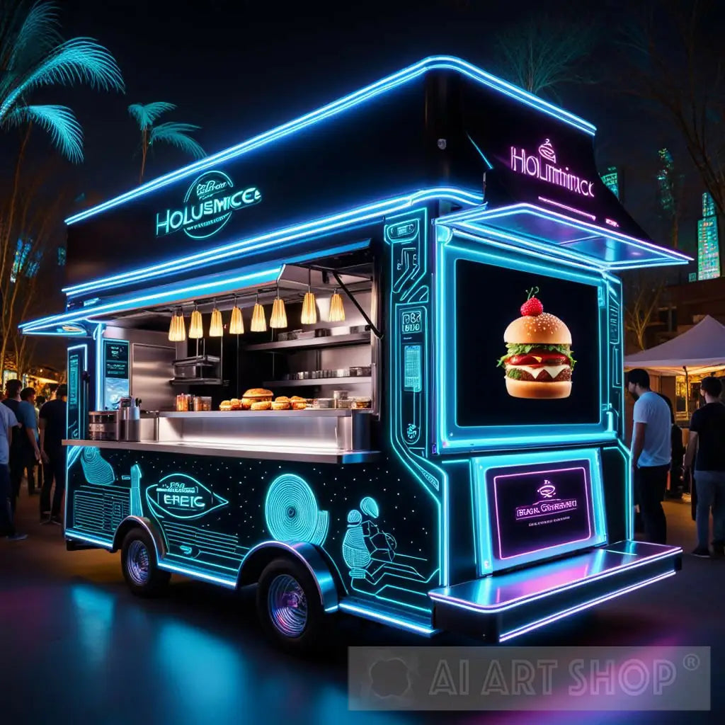 Futuristic Flavors: AI Art Revolutionizes Food Trucks